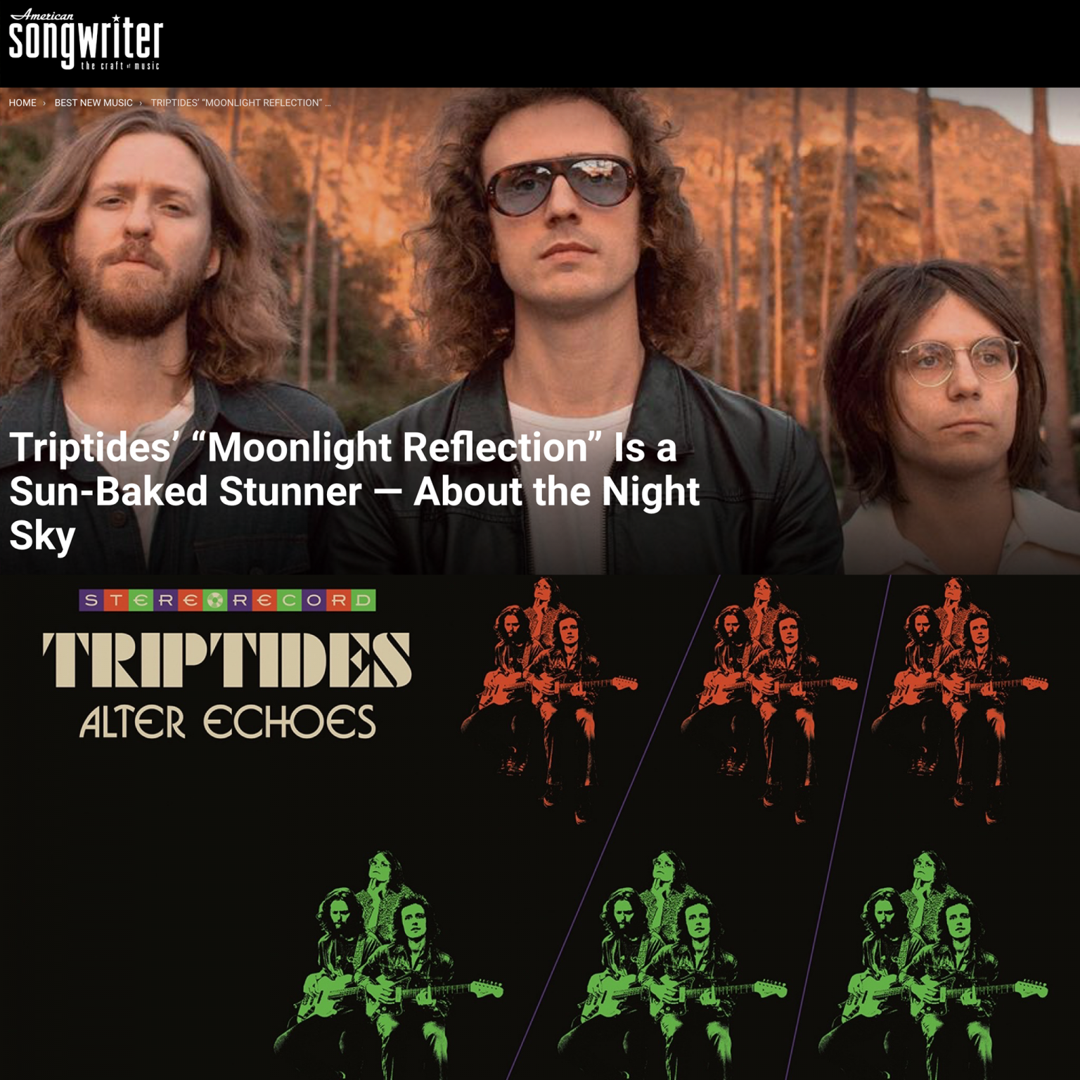 TRIPTIDES premiere “Moonlight Reflection” via AMERICAN SONGWRITER ...